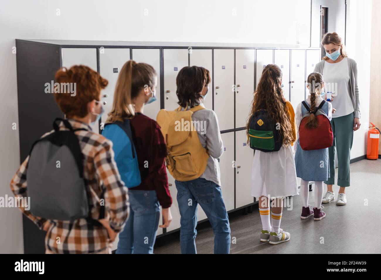 School queue of girls hi-res stock photography and images - Alamy
