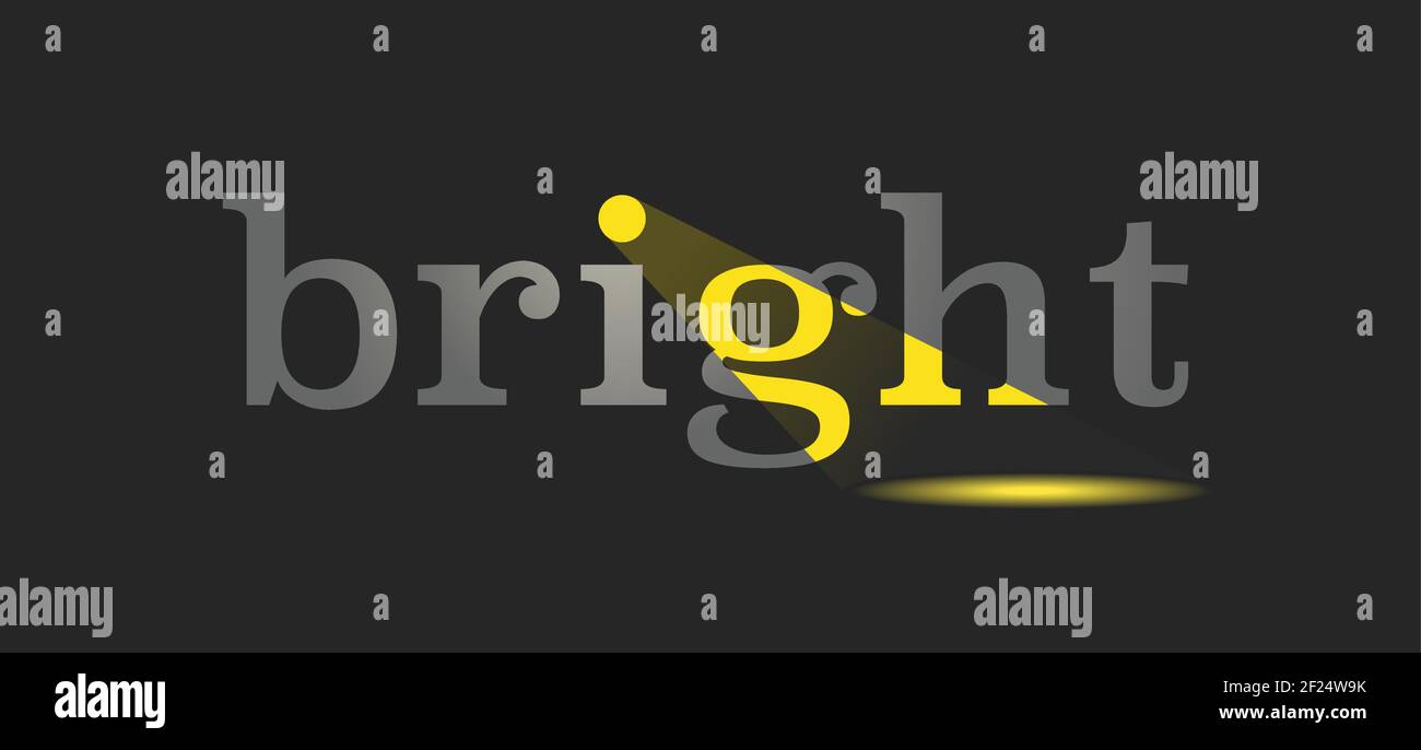 Yellow light logo with word bright Stock Vector Image & Art - Alamy