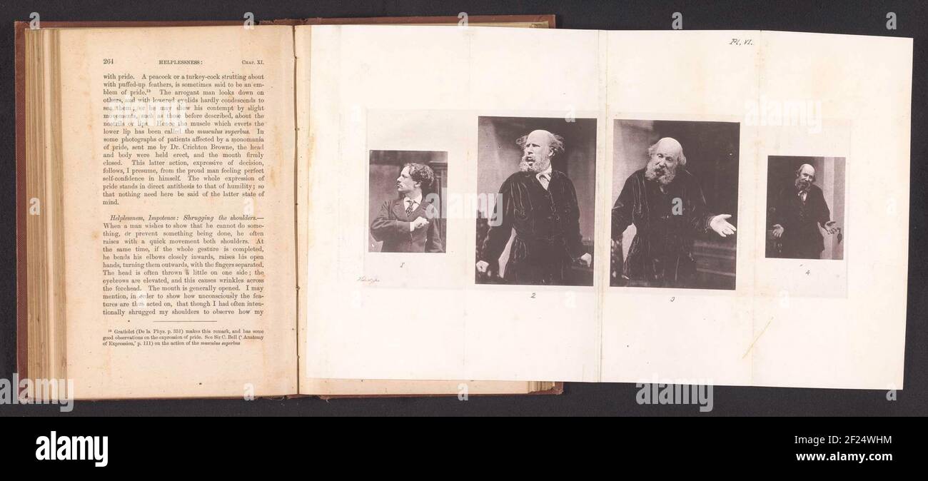 Four portraits of unknown men who probably show helplessness Stock ...