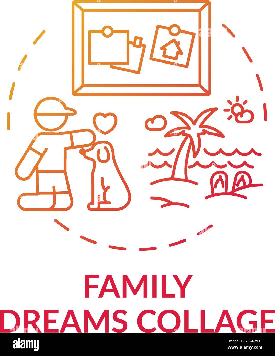 Family dreams collage concept icon Stock Vector Image & Art - Alamy