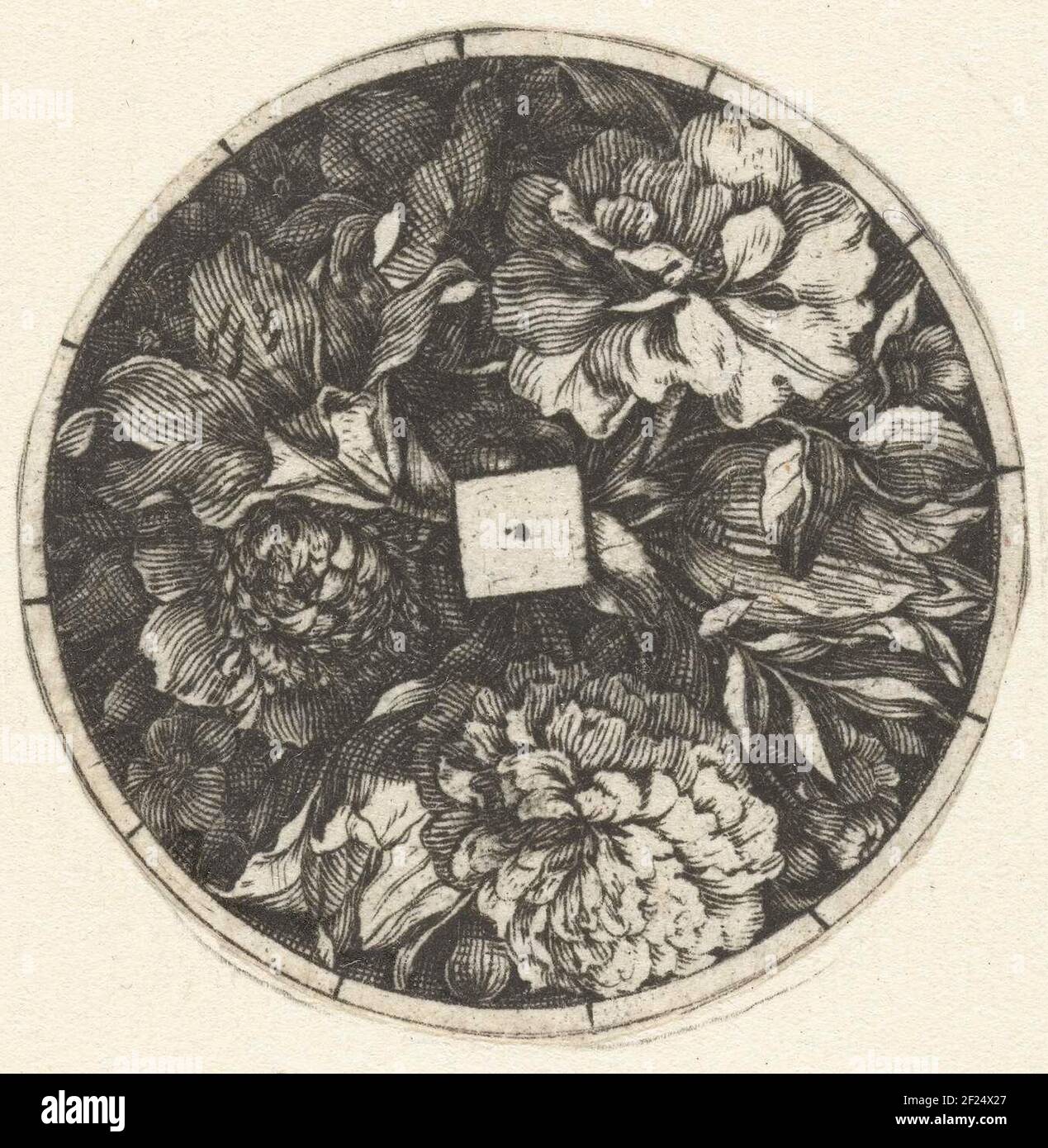 Medallion with flowers; Designs for goldsmiths.Medaillon of leaf 7 from ...