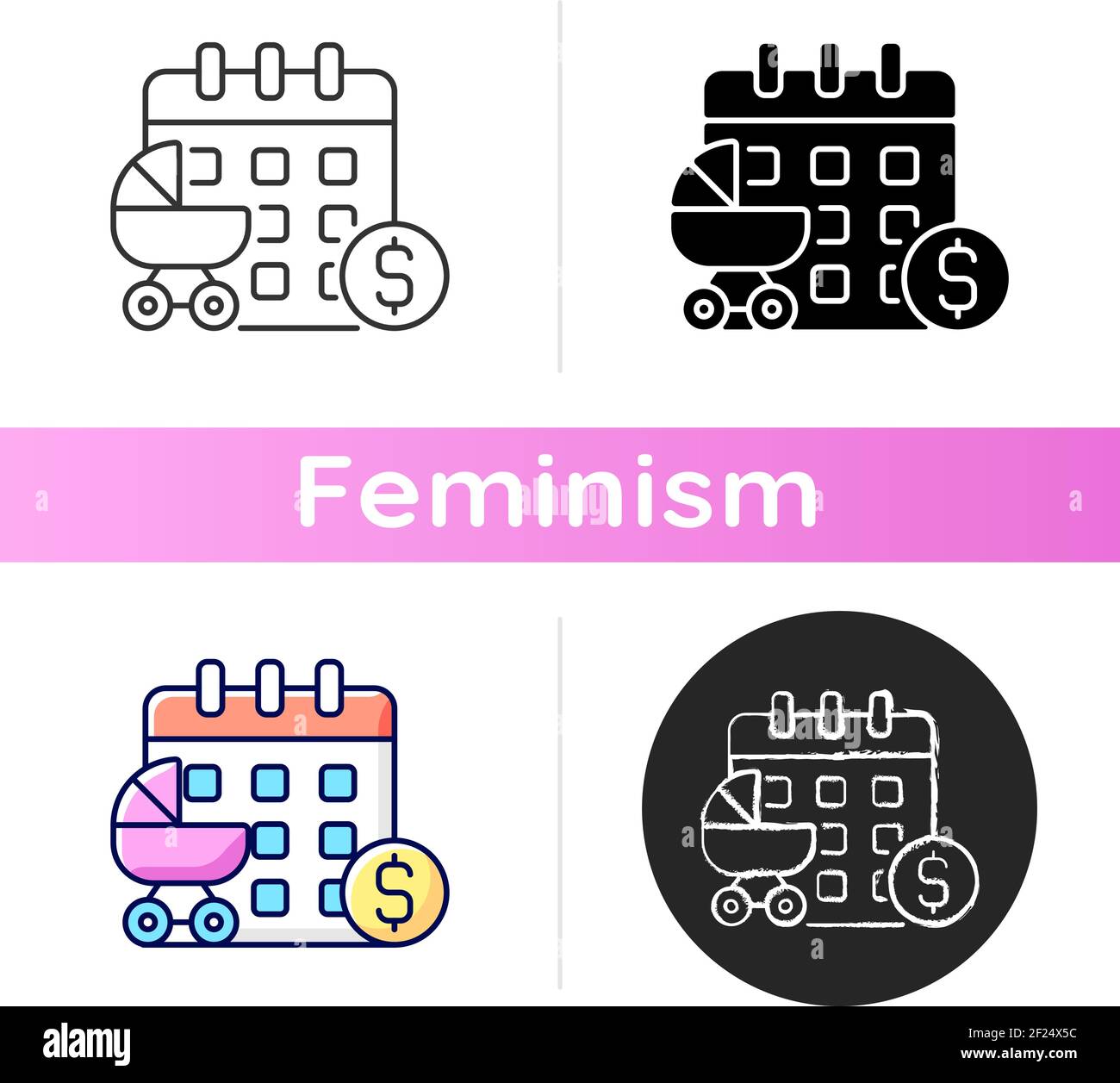 Paid maternity leave icon Stock Vector Image & Art - Alamy