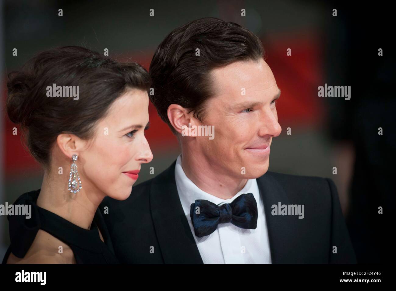 Benedict Cumberbatch and wife Sophie Irene Hunter attend the EE British ...