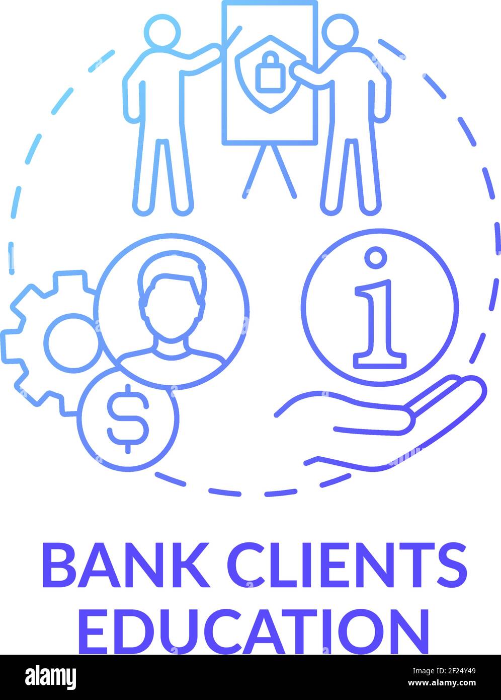 Bank clients education concept icon Stock Vector Image & Art - Alamy