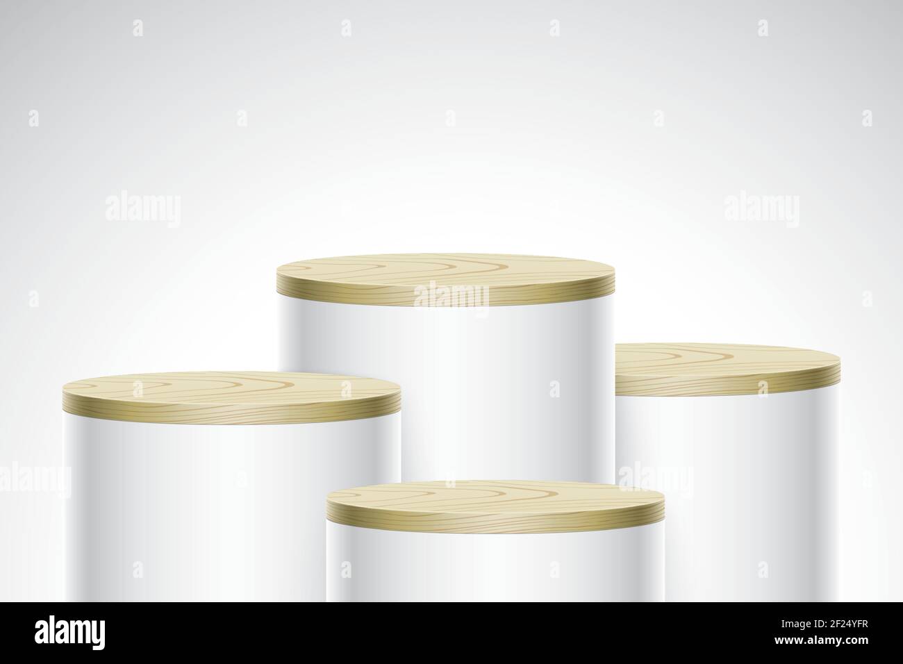 Round wooden pedestal product Stock Vector Images - Alamy