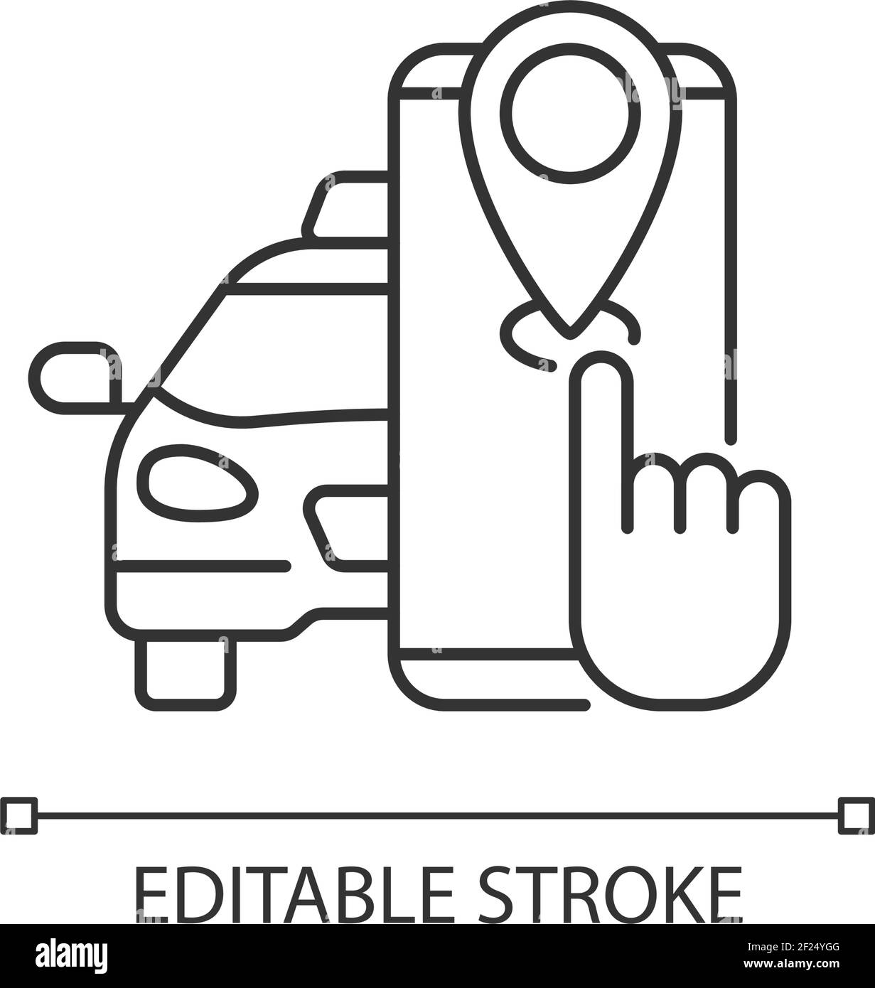 Taxi tracker linear icon Stock Vector Image & Art - Alamy