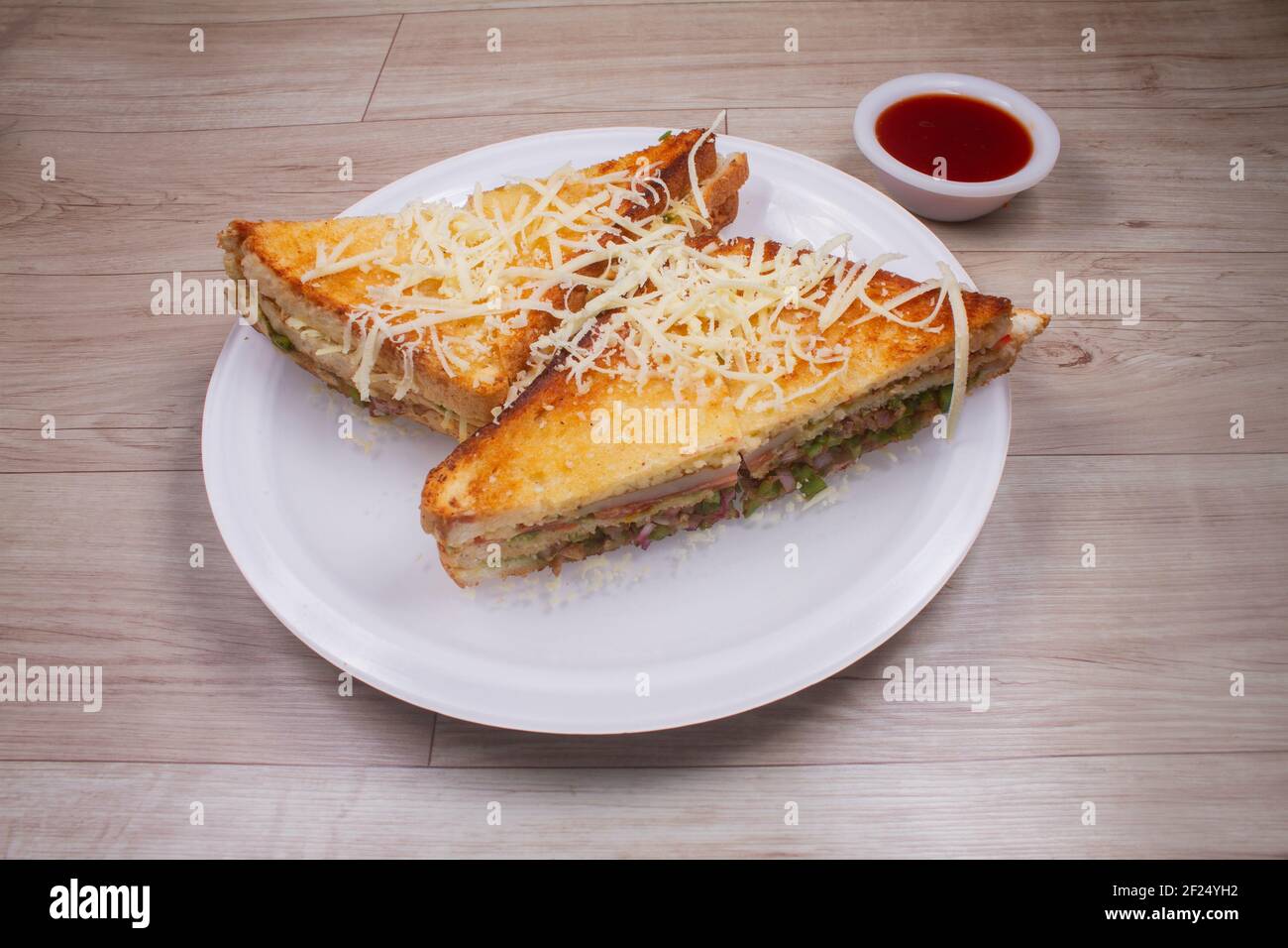 Vegetable red sandwich with french fries, club sandwich with tomato ...