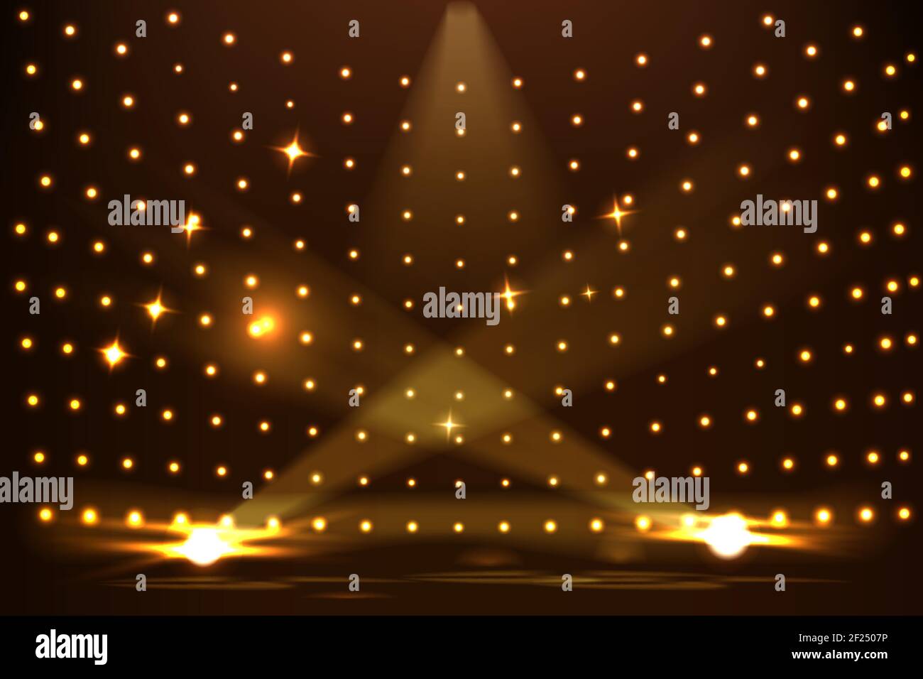 Spotlights on stage night Stock Vector Images - Alamy