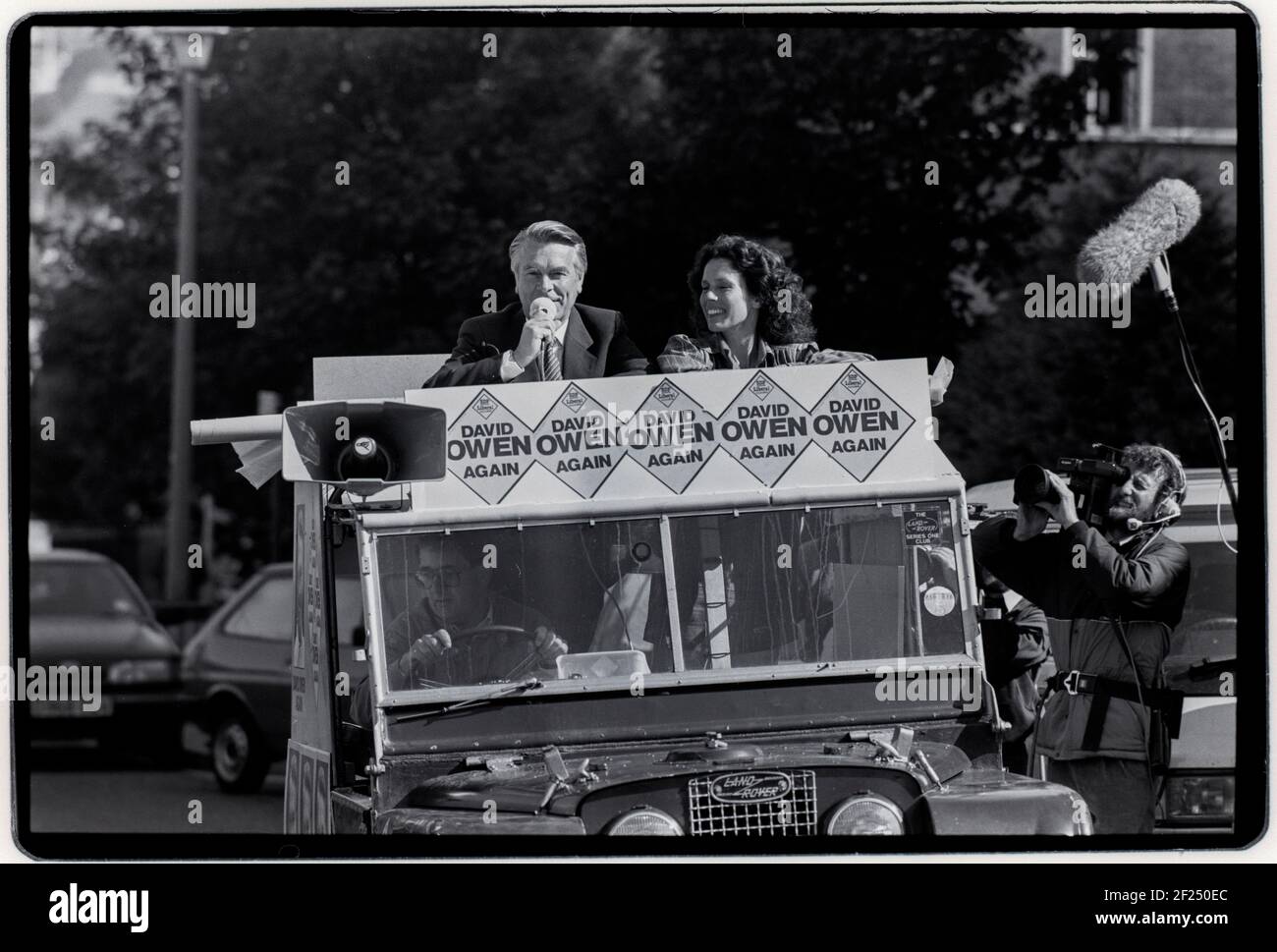 David Owen of the SDP on the British Election Campaign in 1987 Stock ...