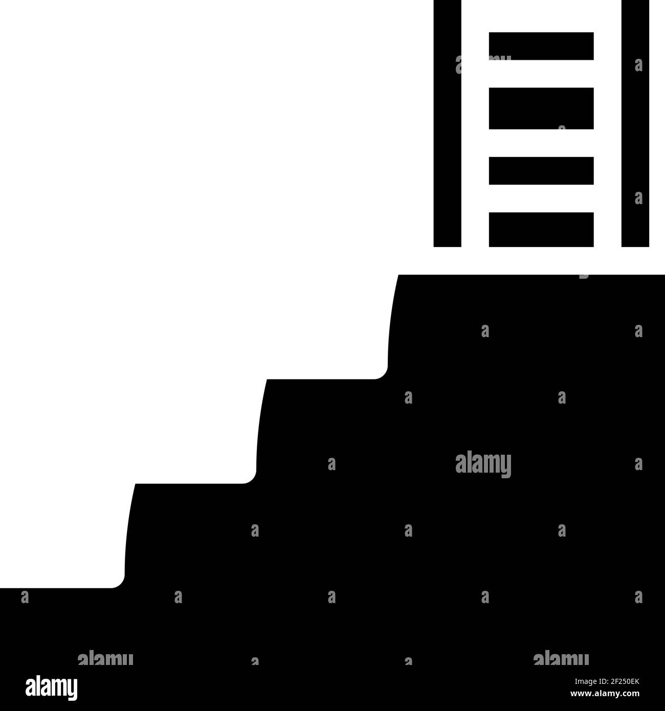 stairs and ladder construction glyph icon vector illustration Stock ...