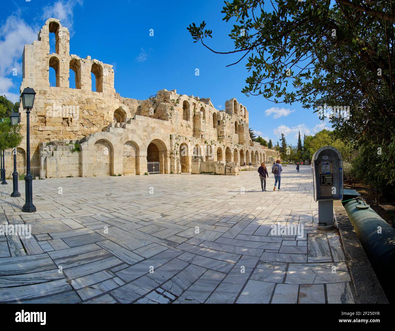 Athens, Greece - FEB 16, 2020 - Theater of Dionysus ruins, Acropolis ...