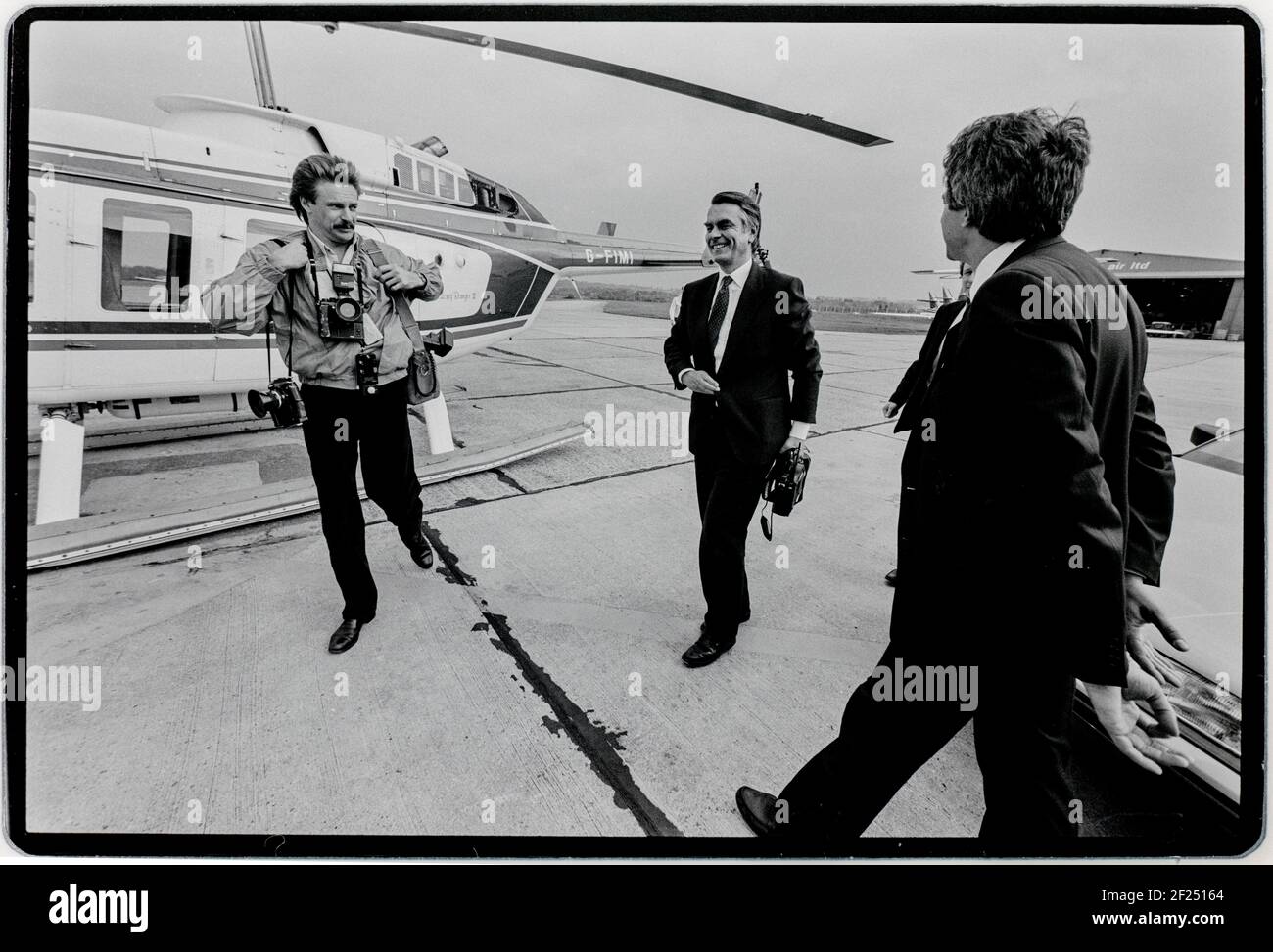 David Owen of the SDP on the British Election Campaign in 1987 Stock ...