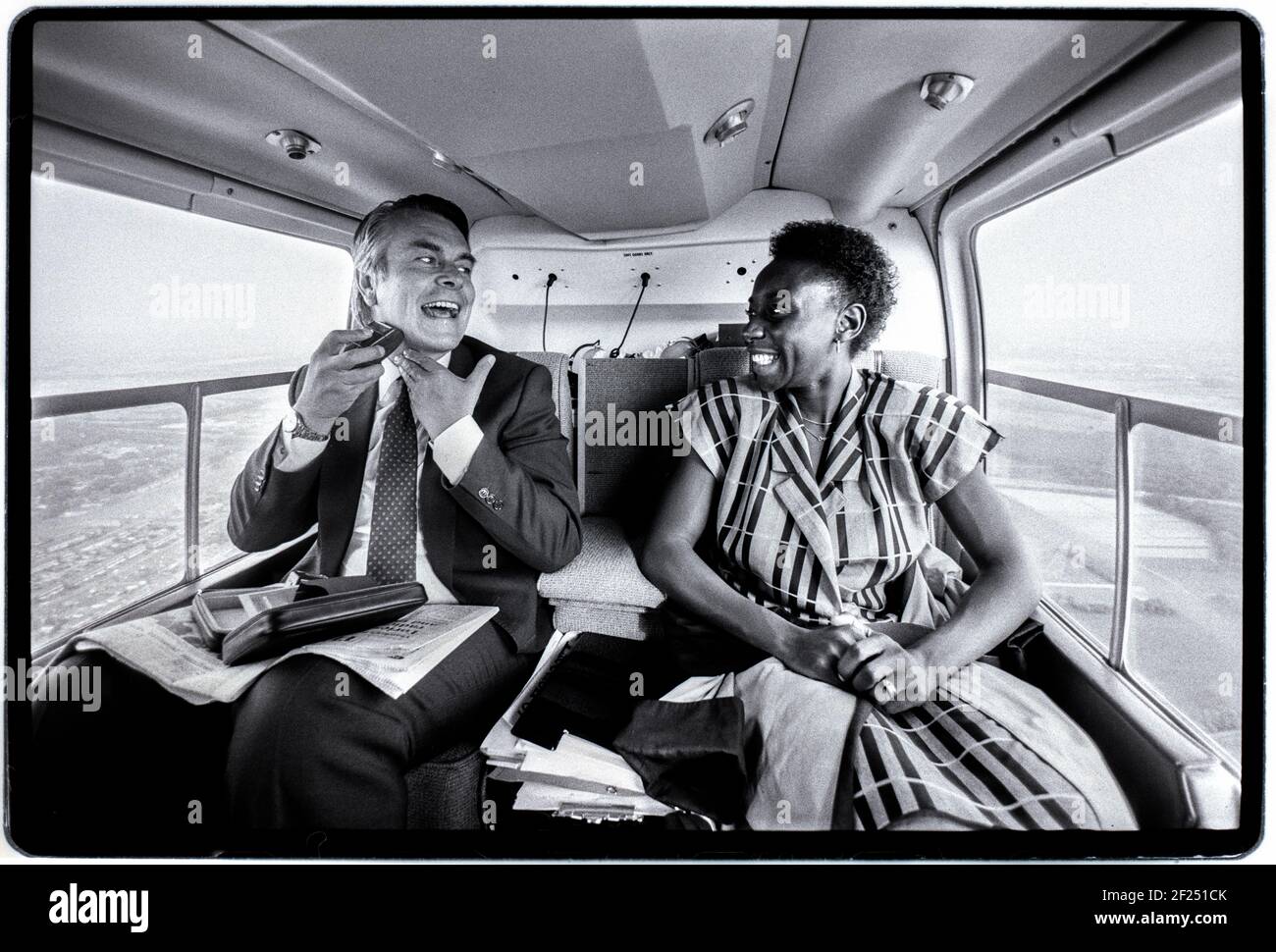 David Owen of the SDP on the British Election Campaign in 1987 Stock ...