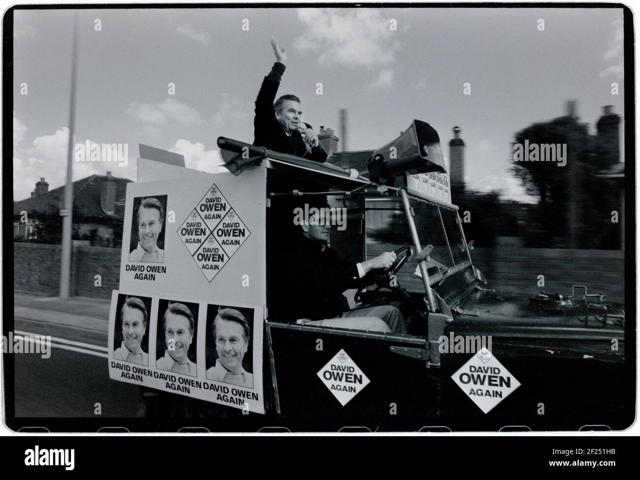 David Owen of the SDP on the British Election Campaign in 1987 Stock ...