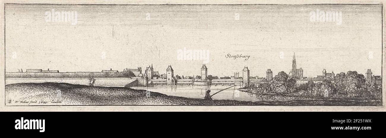 River landscape with face on Strasbourg; River faces in Germany and the ...