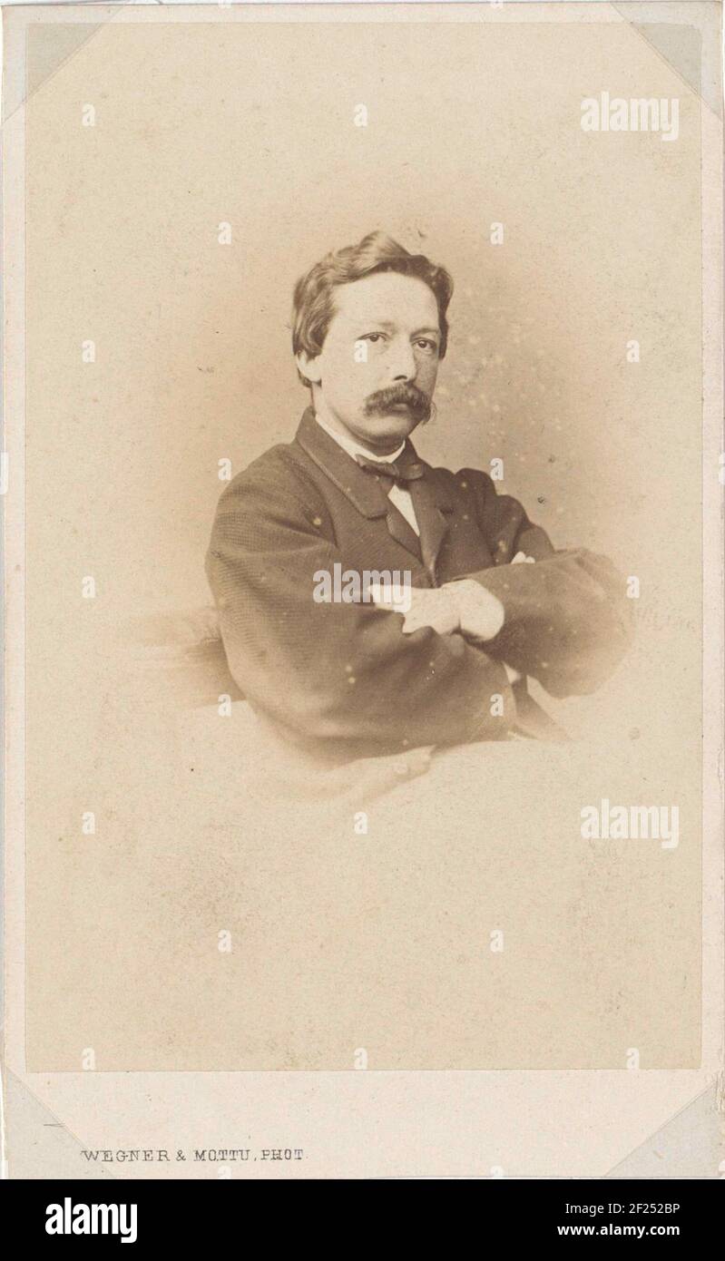 Portrait of a man with a mustache, arms folded Stock Photo - Alamy