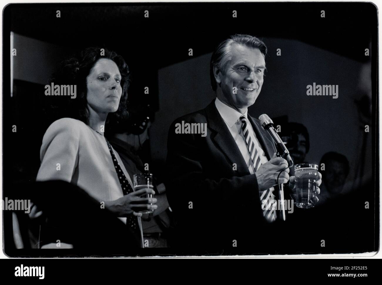 David Owen of the SDP on the British Election Campaign in 1987 Stock ...