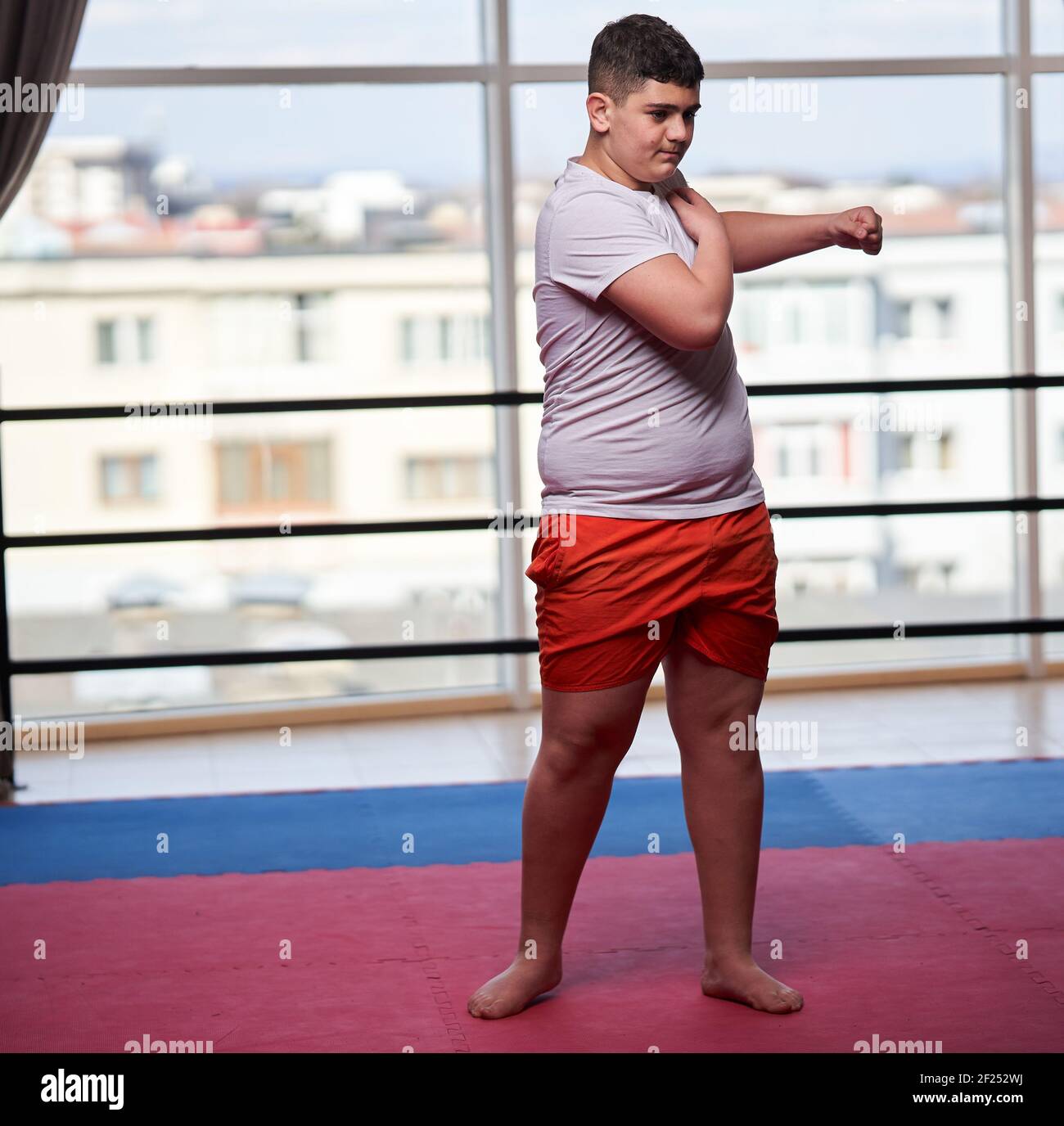 Overweight man boxer portrait hi-res stock photography and images - Alamy