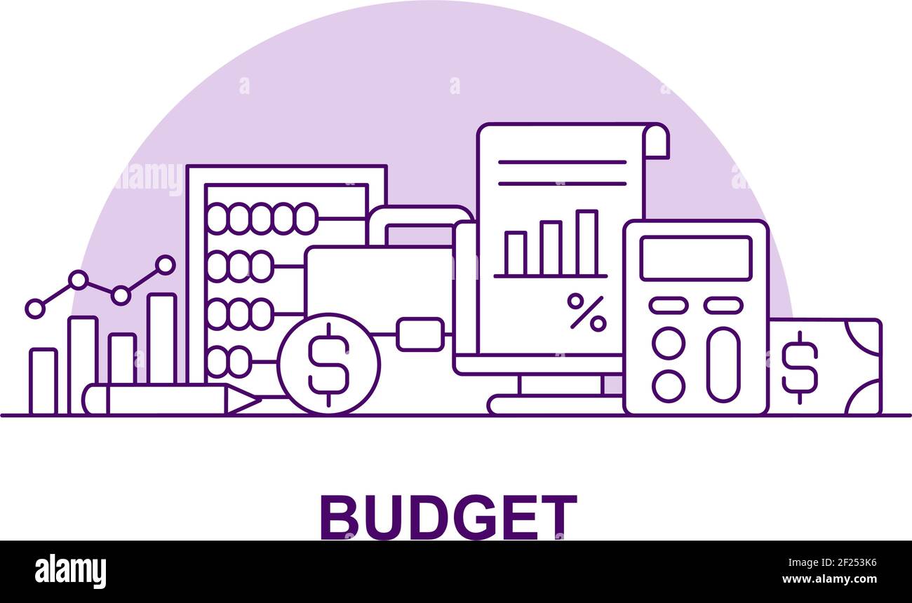 Budget creative UI concept icon Stock Vector Image & Art - Alamy