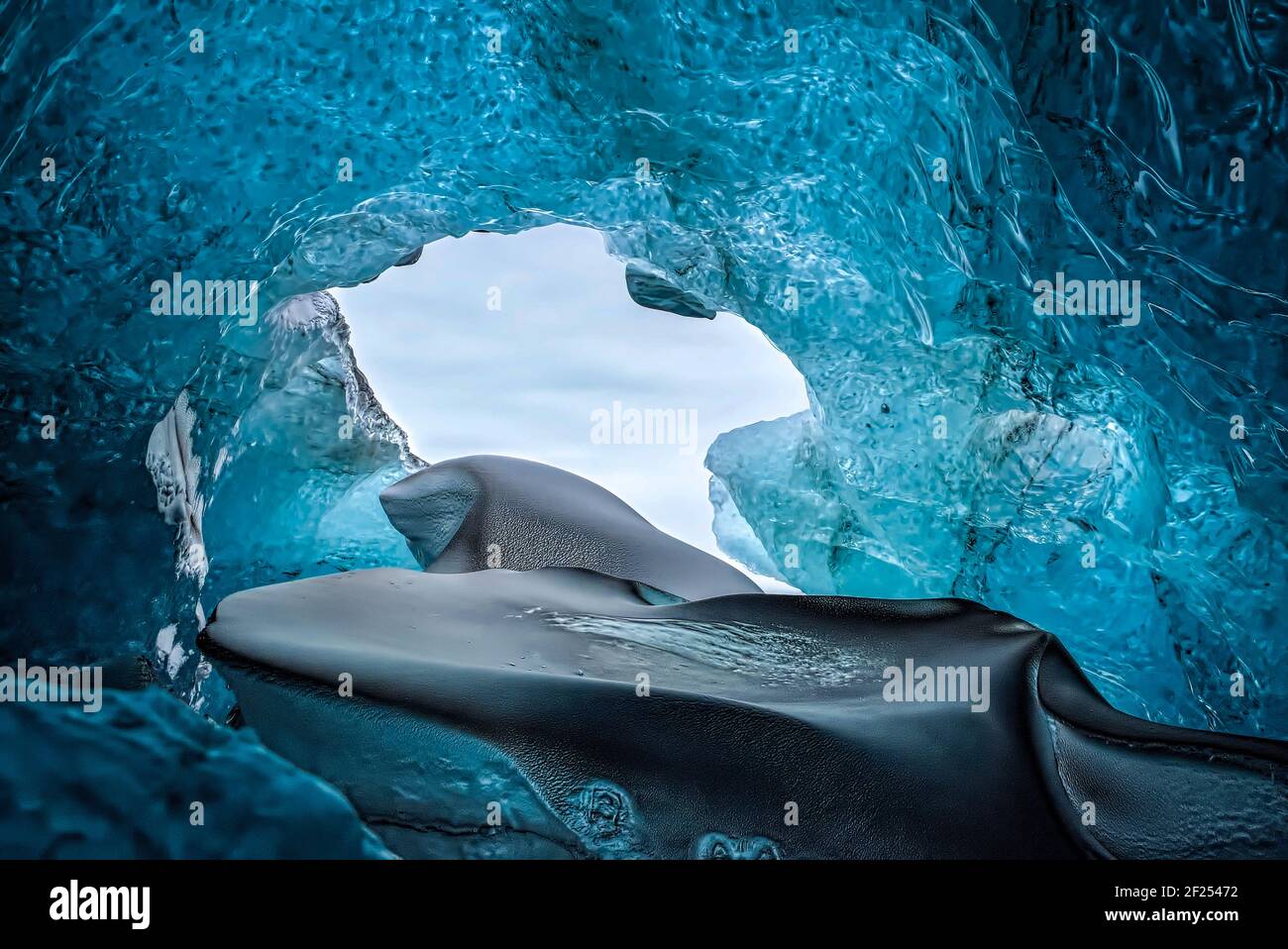 Crystal Ice Cave near Jokulsarlon Stock Photo - Alamy