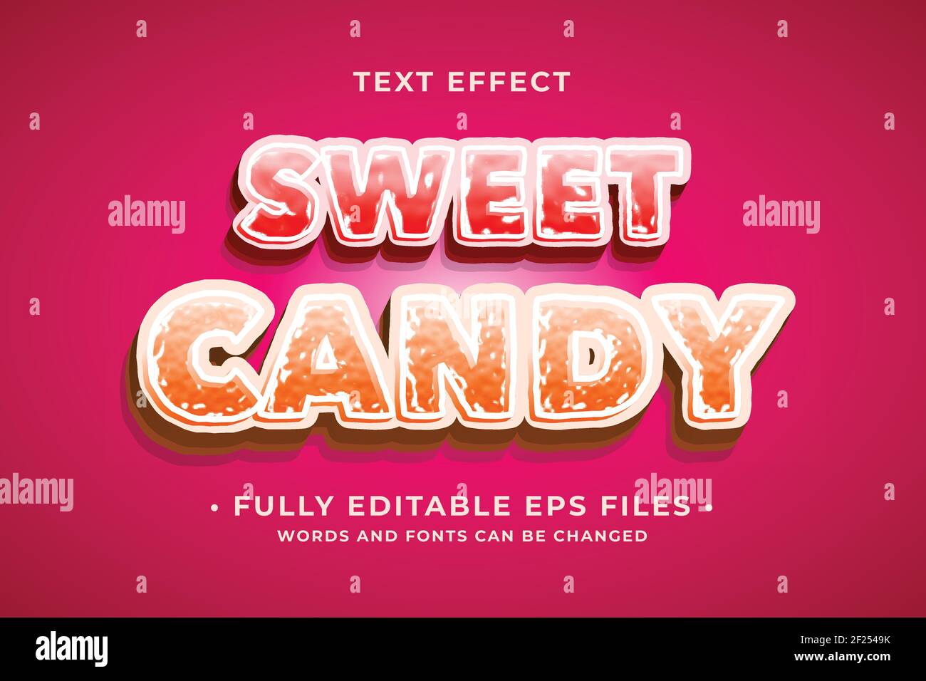 colorful candy text effect 100% editable. Eps vector image Stock Vector ...