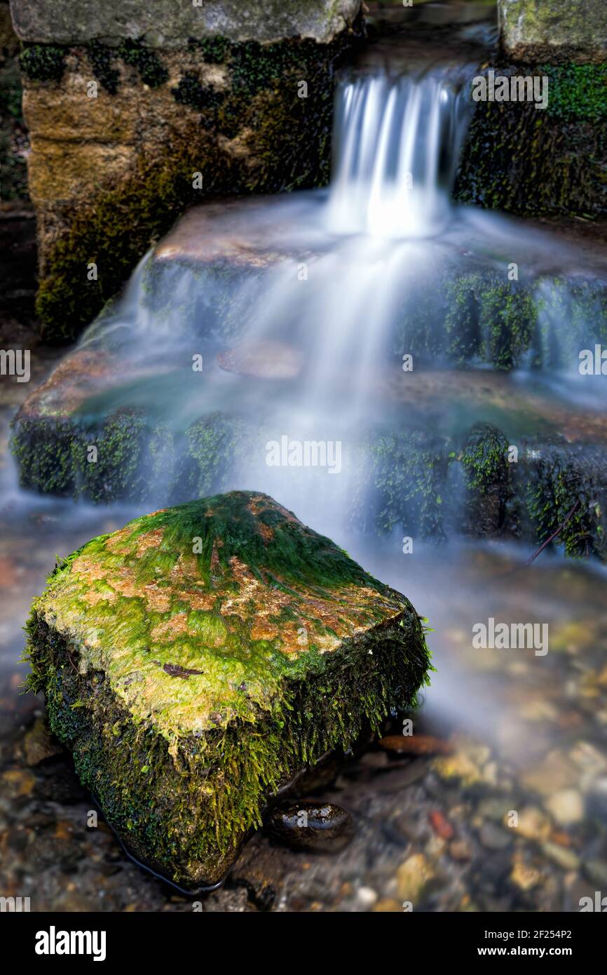 Tiny Waterfall in Sussex Stock Photo - Alamy