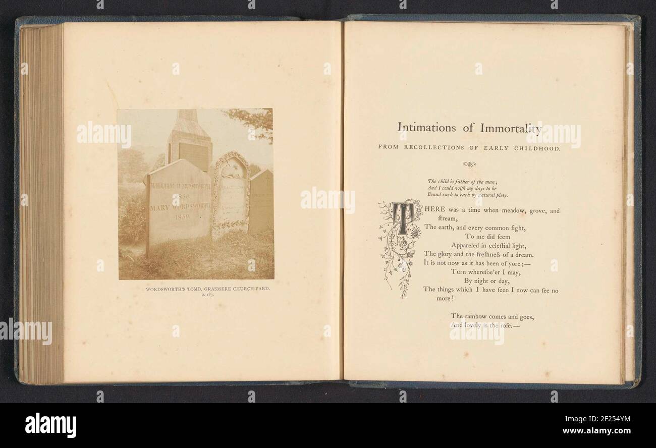 Wordsworth's tomb, Grasmere church-yard Stock Photo - Alamy