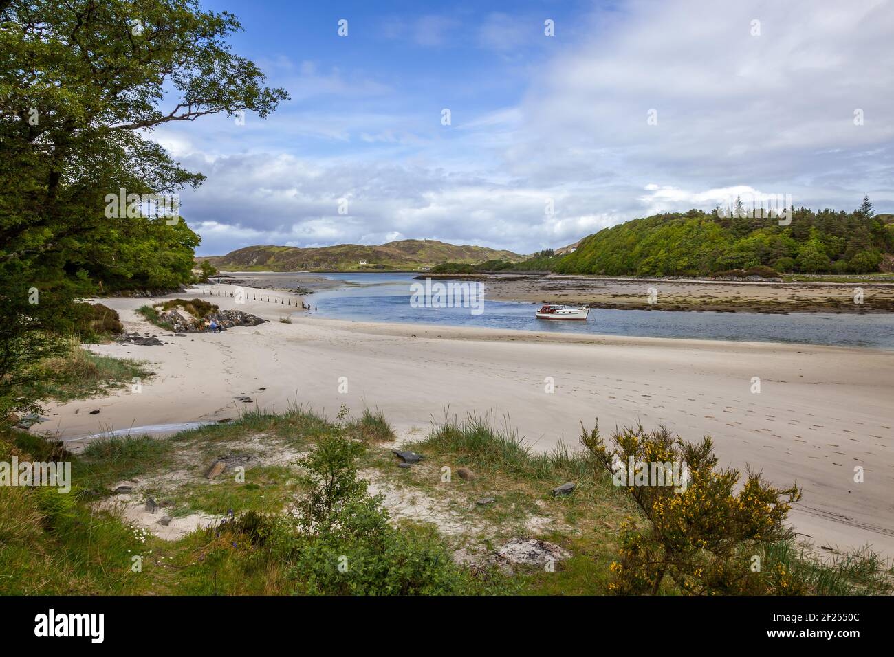 MORAR ESTUARY, SCOTTISH HIGHLANDS/UK - MAY 19 : Taking a break from the ...
