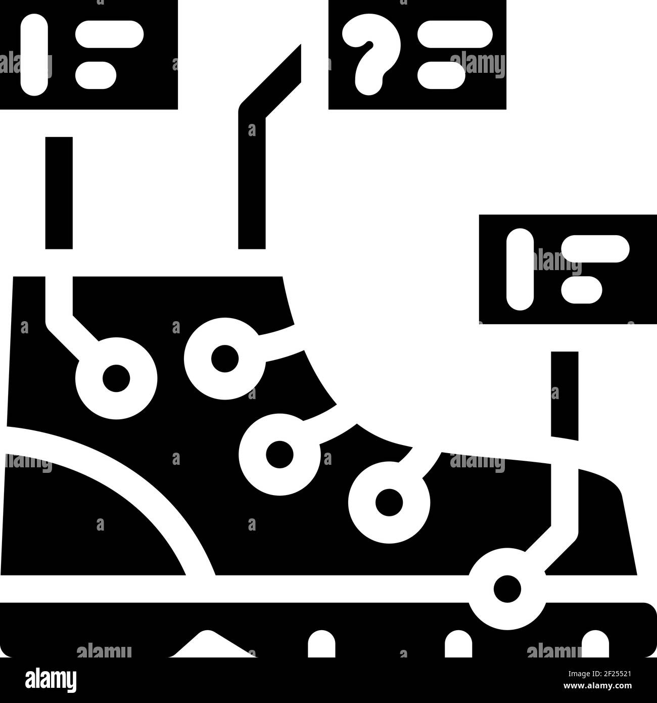 study of shoe production glyph icon vector illustration Stock Vector ...