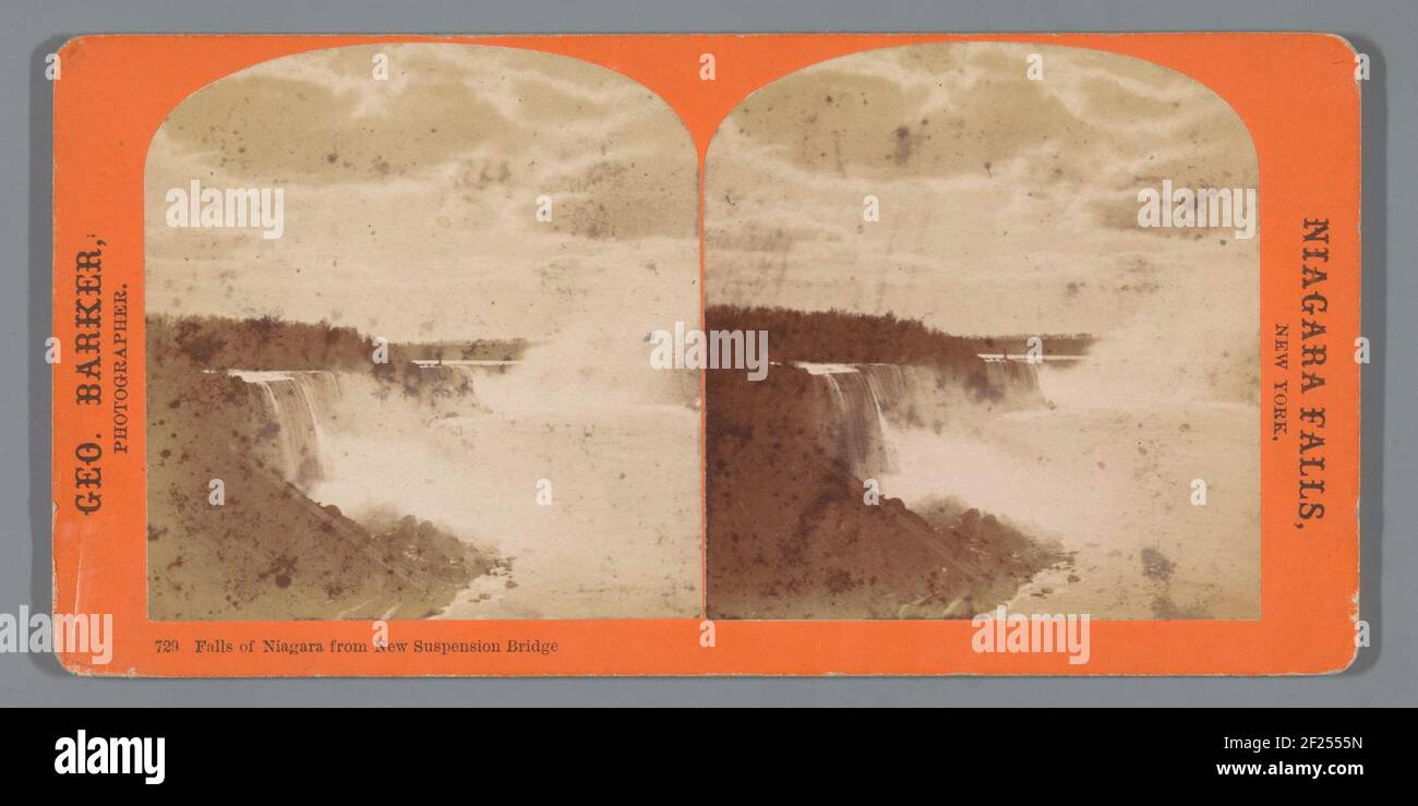 Falls of Niagara from New Suspension Bridge Stock Photo - Alamy