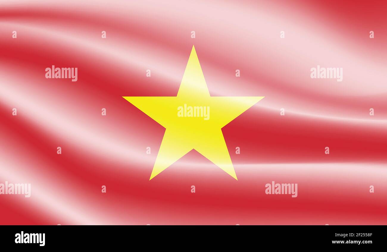 Vietnam flag with waving grunge texture. Vector background Stock Vector ...