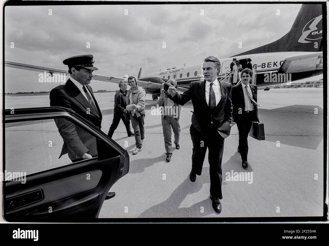 David Owen of the SDP on the British Election Campaign in 1987 Stock ...