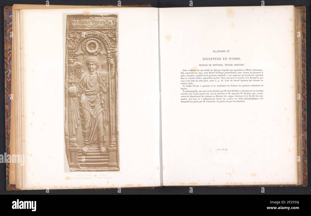 Leaf of an ivory diptiek with a relief, representing (presumably) the ...