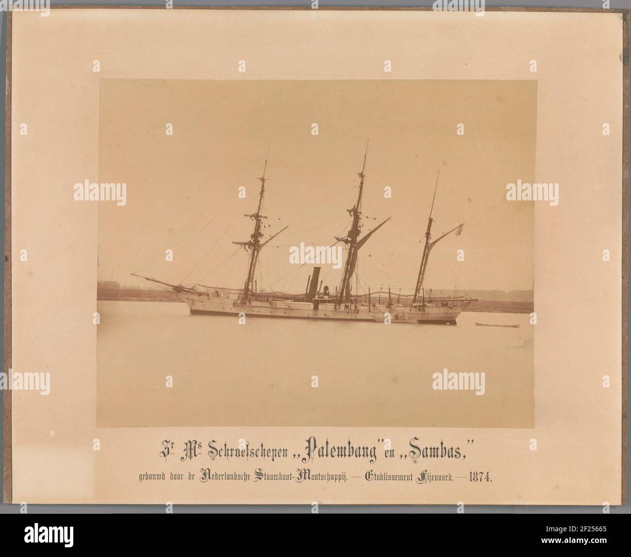 Dutch Screw Steamer 4th Class Palembang and Sambas.Screw steam ship 4th ...