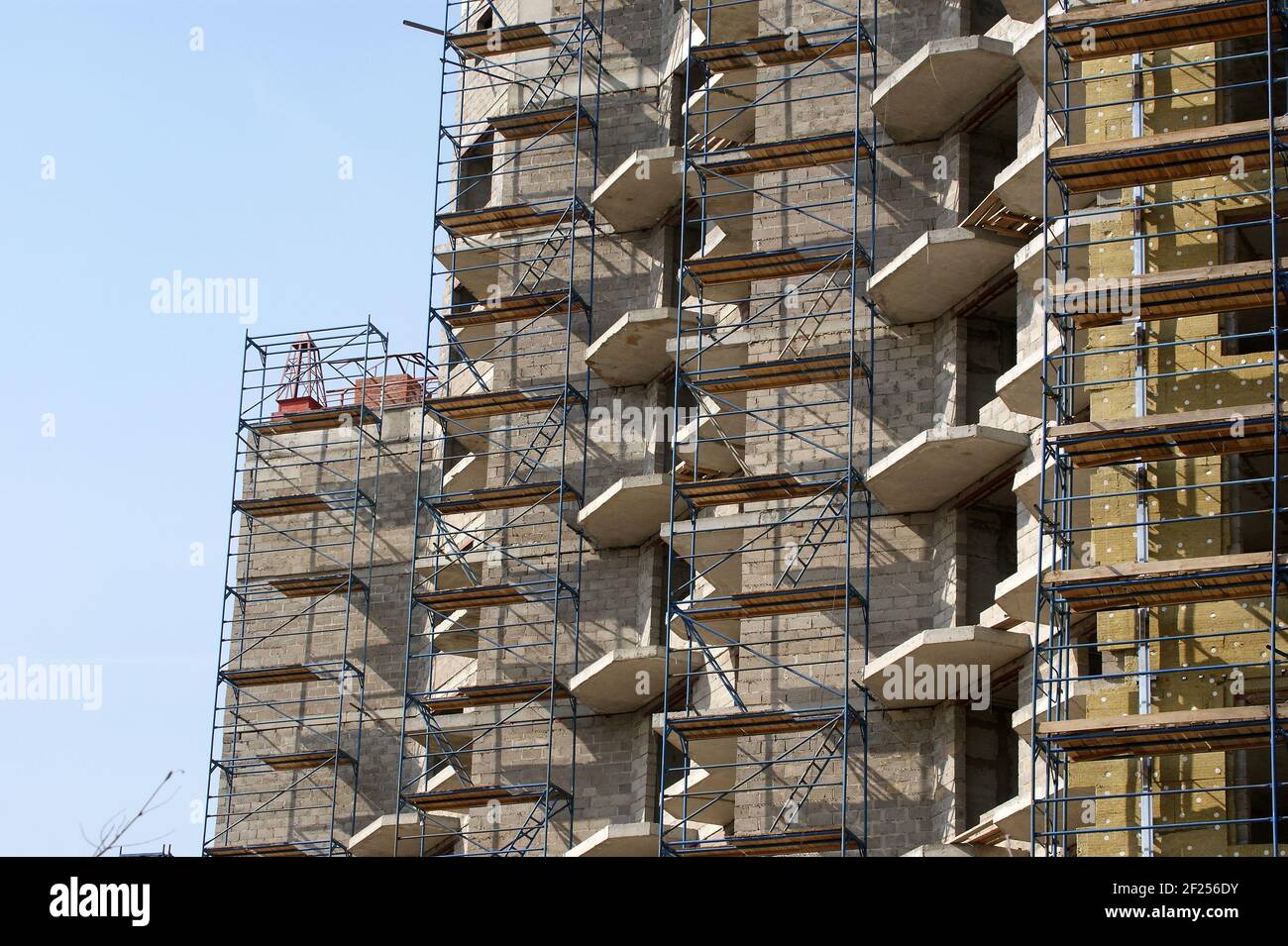 Multi-storey building under construction from concrete and metal Stock ...
