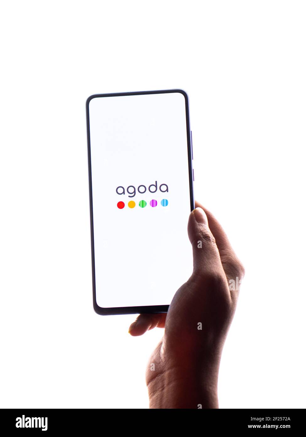 Assam, india - March 10, 2021 : Agoda logo on phone screen stock image ...