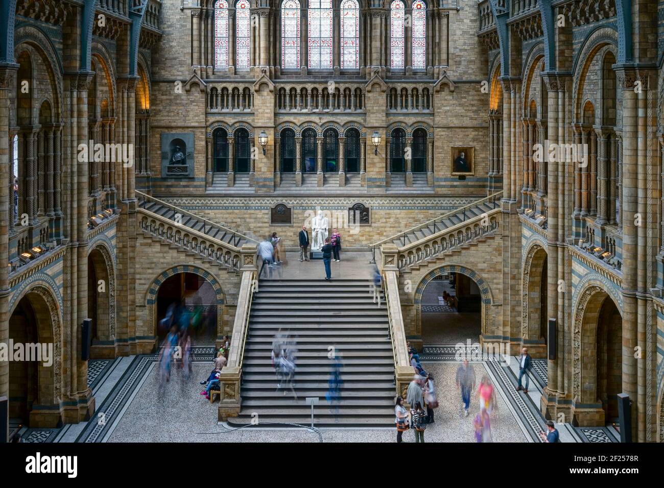 People on a Staircase in the National History Museum in London Stock ...