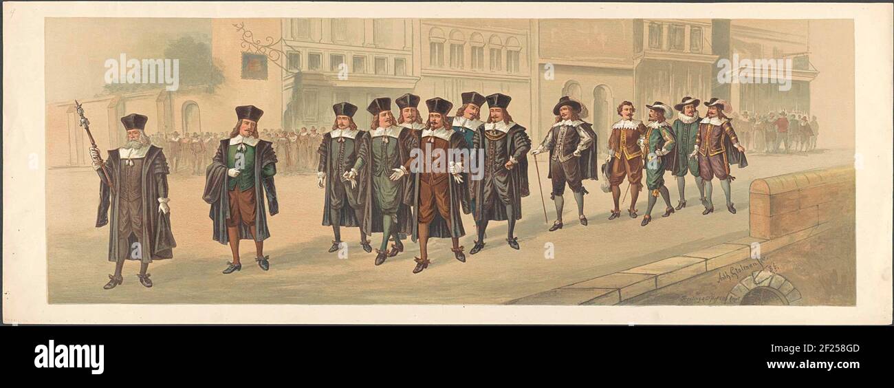 Utrecht masquerade of 1886 (fourth plate); L Lustrum of the Hoogeschool ...