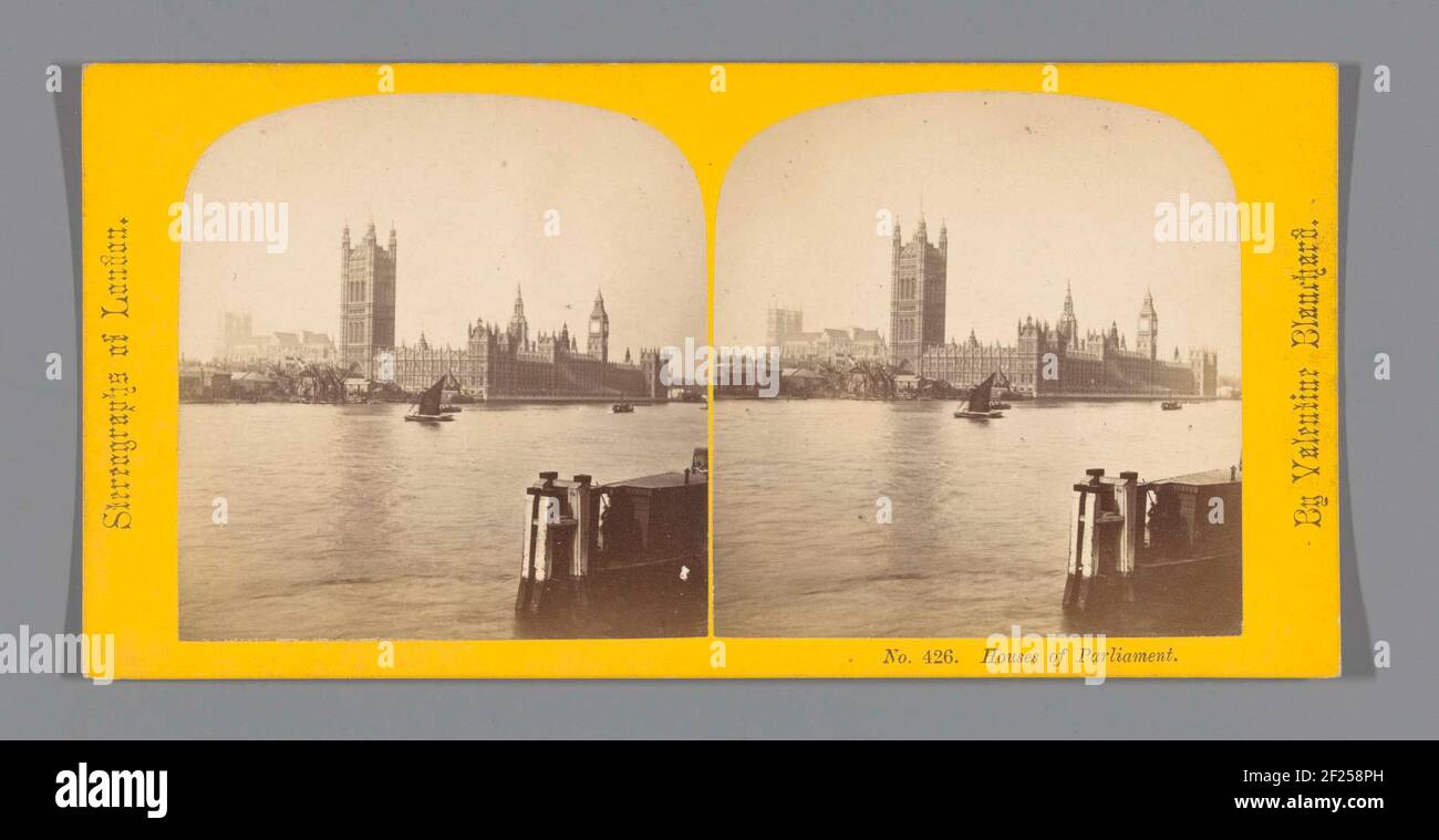 View of the Palace of Westminster, seen from the other side of the ...