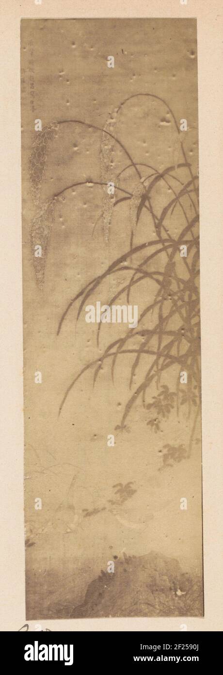 Ping drawing with flowers and Japanese characters Stock Photo - Alamy