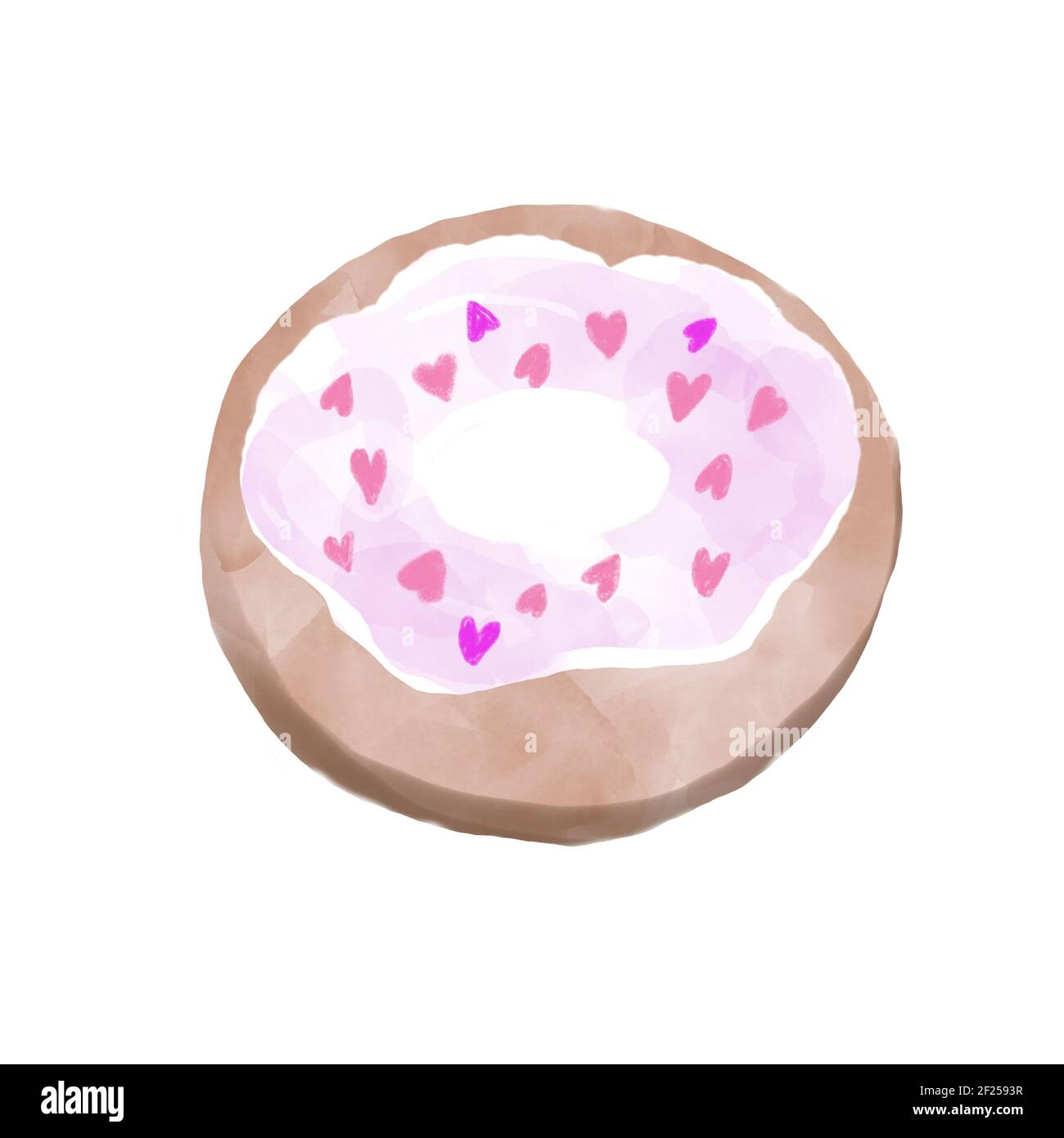 Glazed ring doughnut, detailed pies and flour products from bakery ...