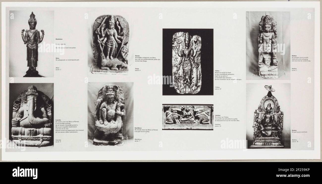 Information panel with photos of images from Hinduism and accompanying ...
