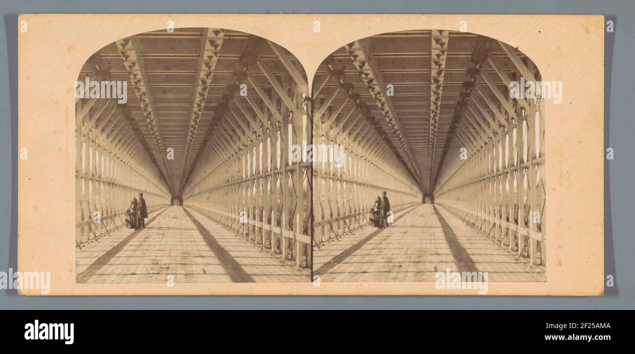 The Niagara Suspension Bridge. Interior View; United States of America ...