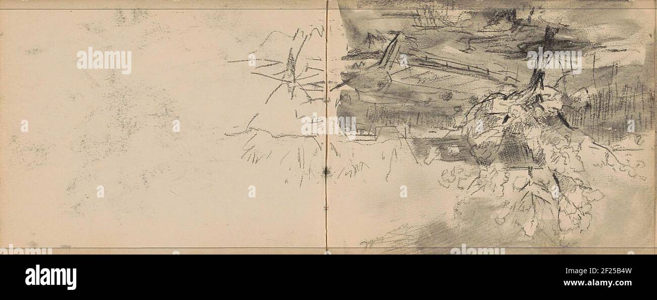 Landscape with a farm. Landscape with a farm. Leaf 17 Verso and Leaf 18 ...