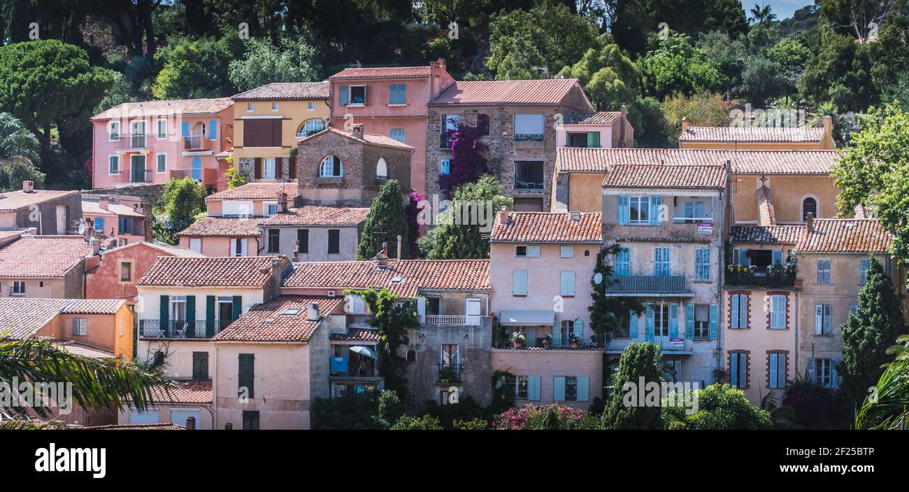 Bormes-les-Mimosas typical village in the south of France Stock Photo - Alamy