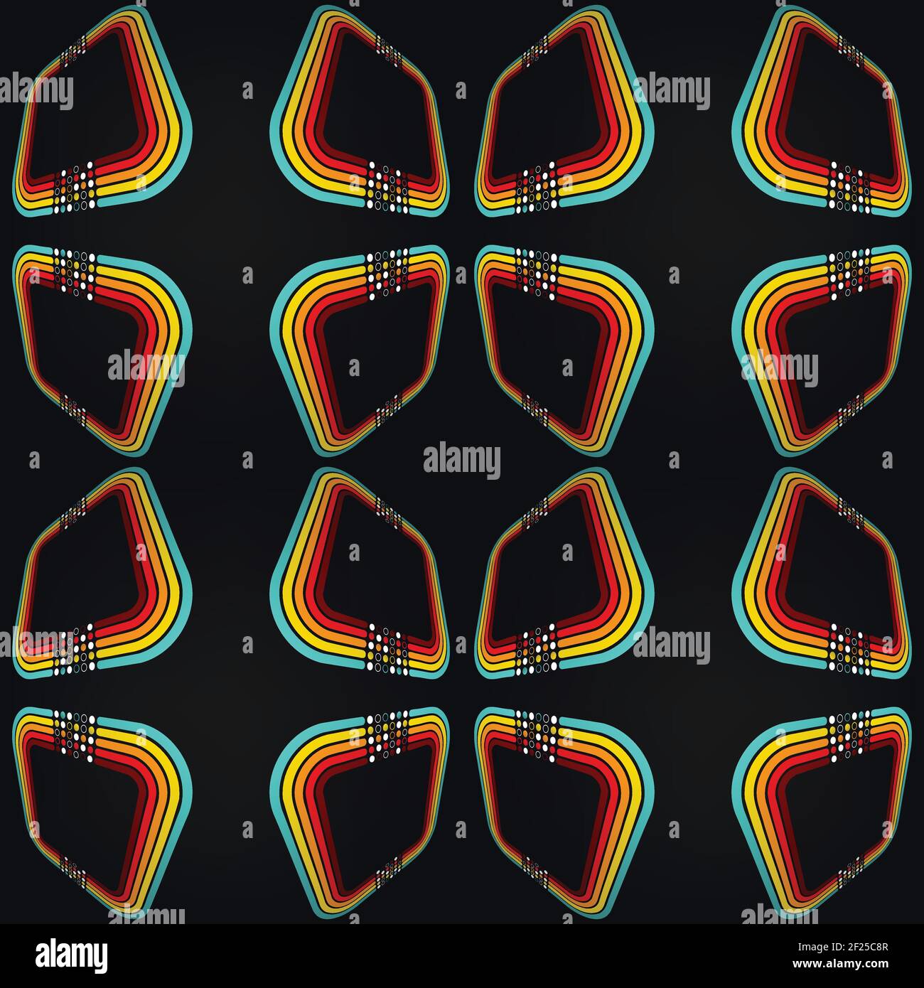 Retro lines perspective seamless background set Stock Vector Image ...