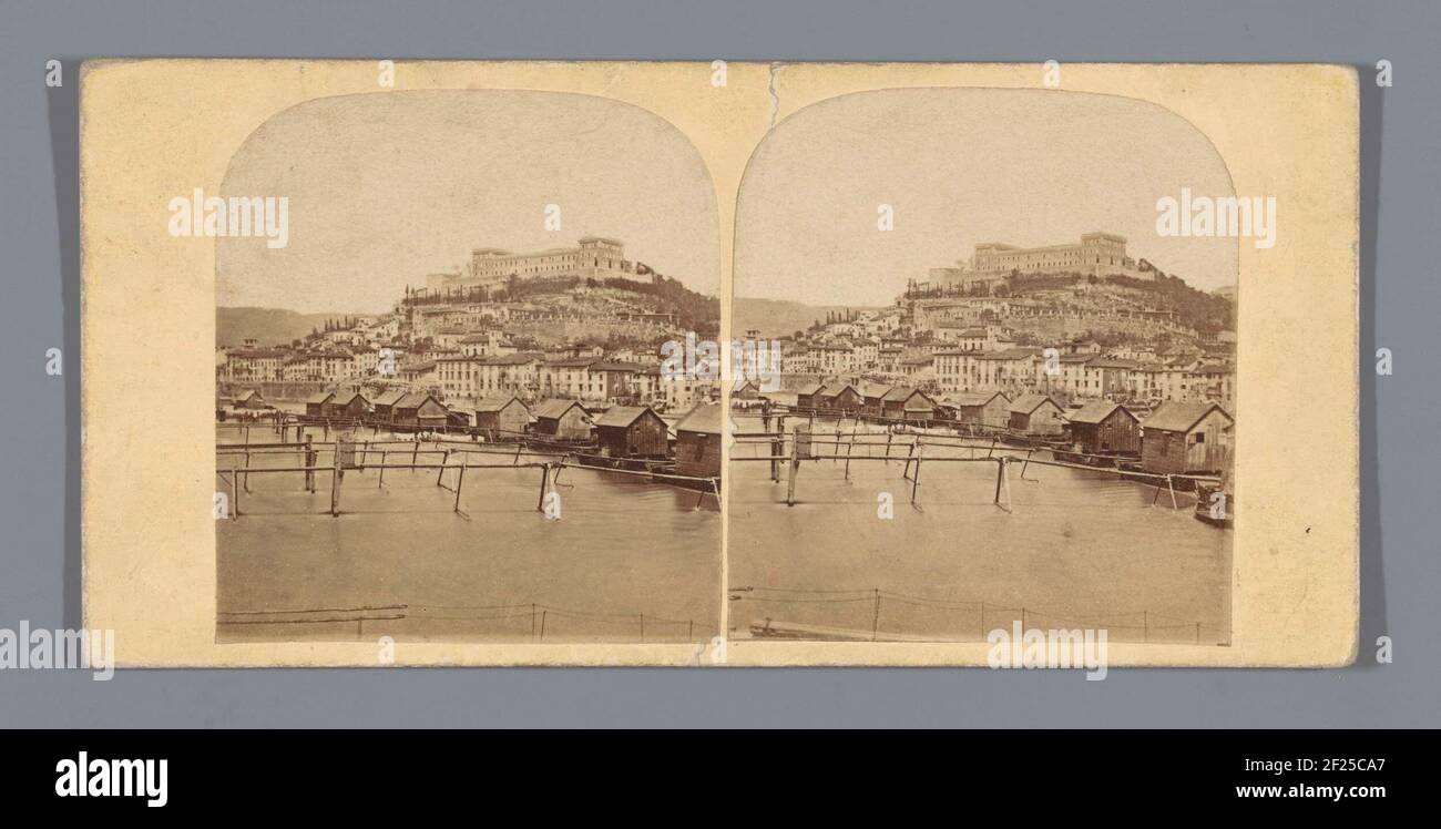 Face on Verona; View, tasks from the bridge della nature, verona Stock ...