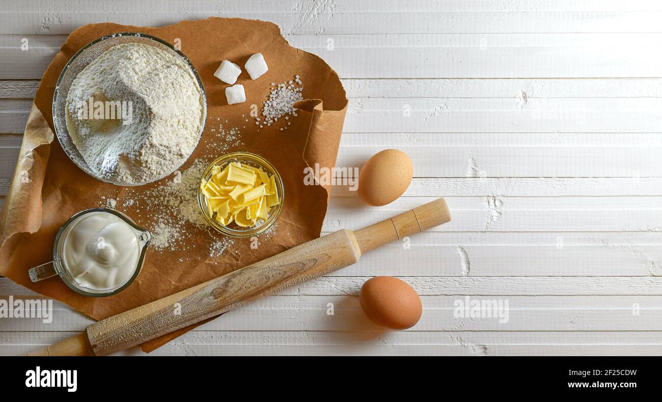 A set of ingredients for baking confectionery confectionery made of ...