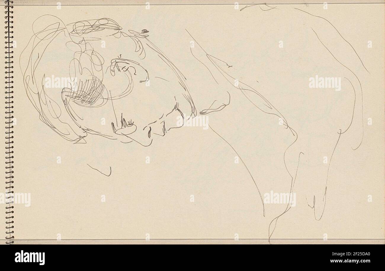 Joanna Lion Cachet-Cordes.Leaf 13 Recto from a sketchbook with 25 ...