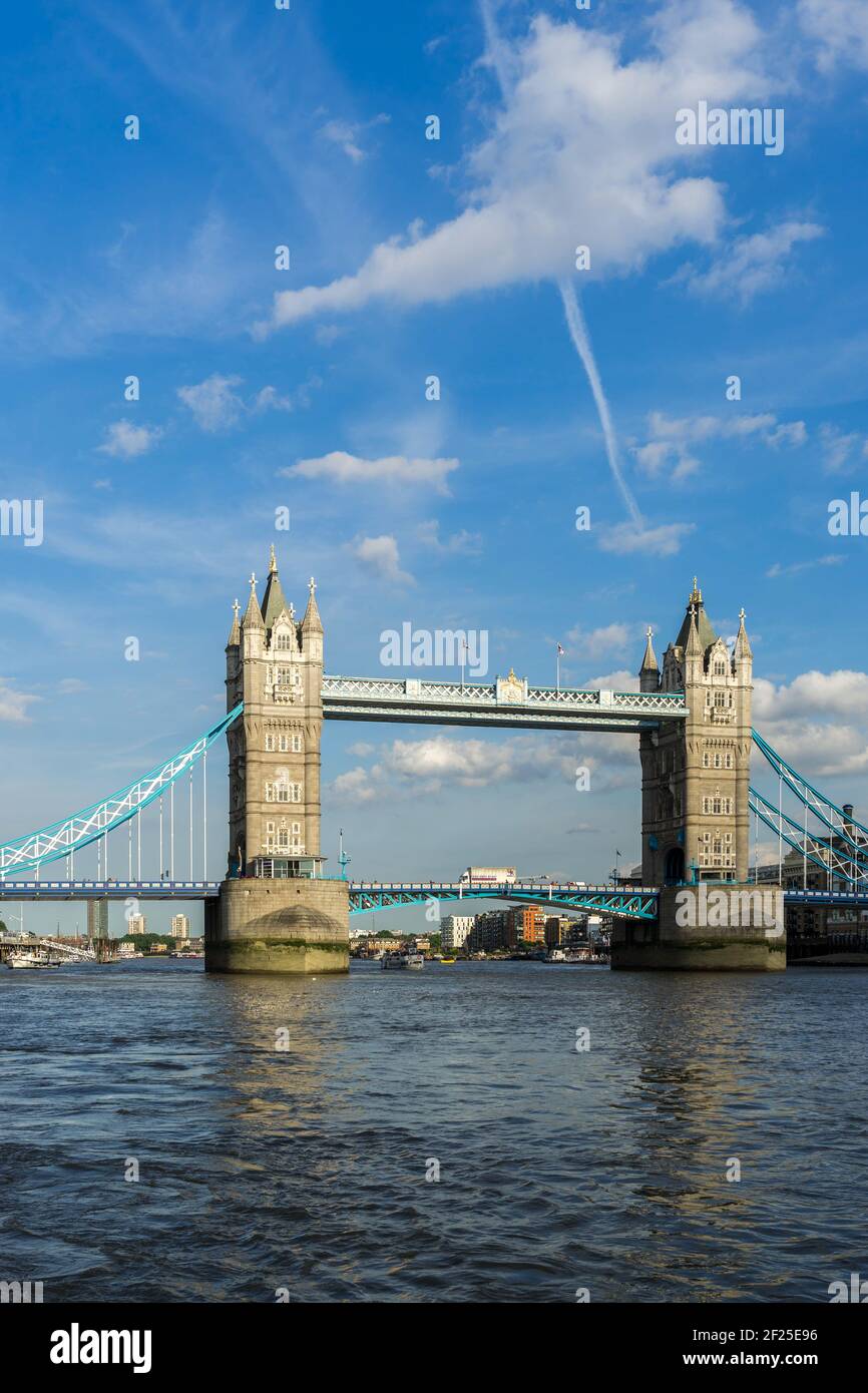View of Tower Bridge from the River Thames Stock Photo - Alamy